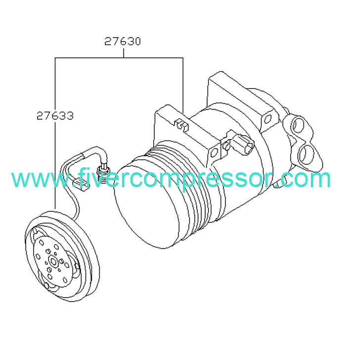 Remarks: COMPRESSOR ASSY-COOLER. Applied Model: KC.VQ40DE +CC; (08.10 - 08.11)